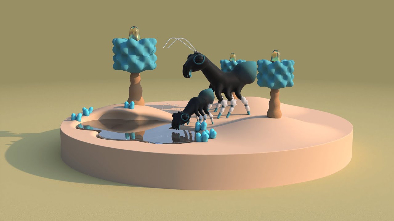 Making alien insect on womp3d - YouTube