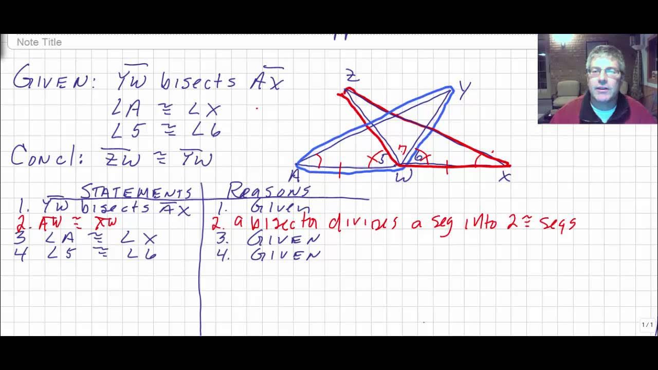 Section 3.5 Prove Overlapping Triangles Congruent - YouTube