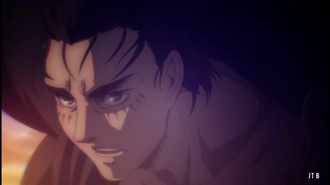 Eren Jaeger jacket scene | Anime vs Trailer | Attack on Titan (SNK ...