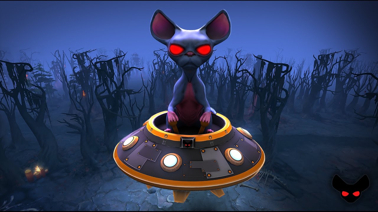 dota 2 courier (evil alien cat) - YouTube