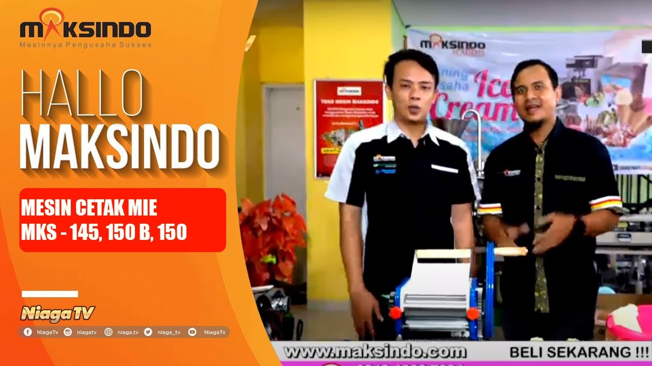 Mesin Cetak Mie Berbagai Type Maksindo - YouTube