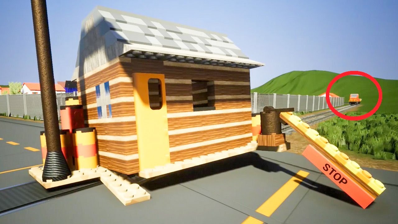 LEGO CABIN VS LEGO TRAIN - CRAZY EXPLOSION - Brick Rigs Lego Open World ...