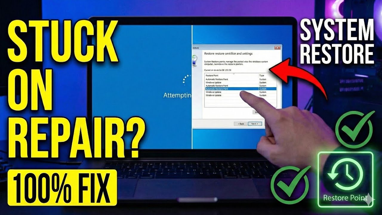 Blue Screen + Automatic Repair 😱 Complete Solution|PC Stuck on ...