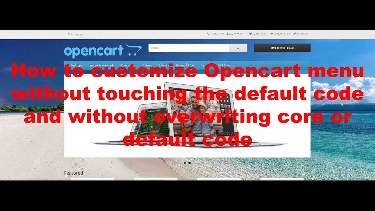 How to customize Opencart menu without touching the default code and ...