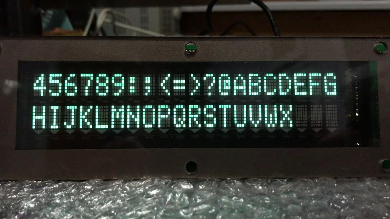 2x20 Serial VFD Display Test 🤗 - YouTube
