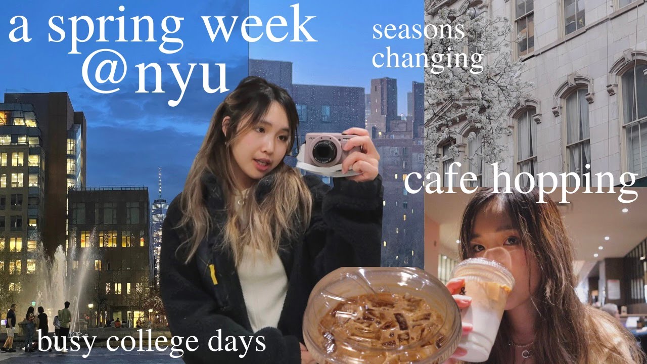 A Week at NYU | classes, cafe hopping, spring in nyc 💐 - YouTube