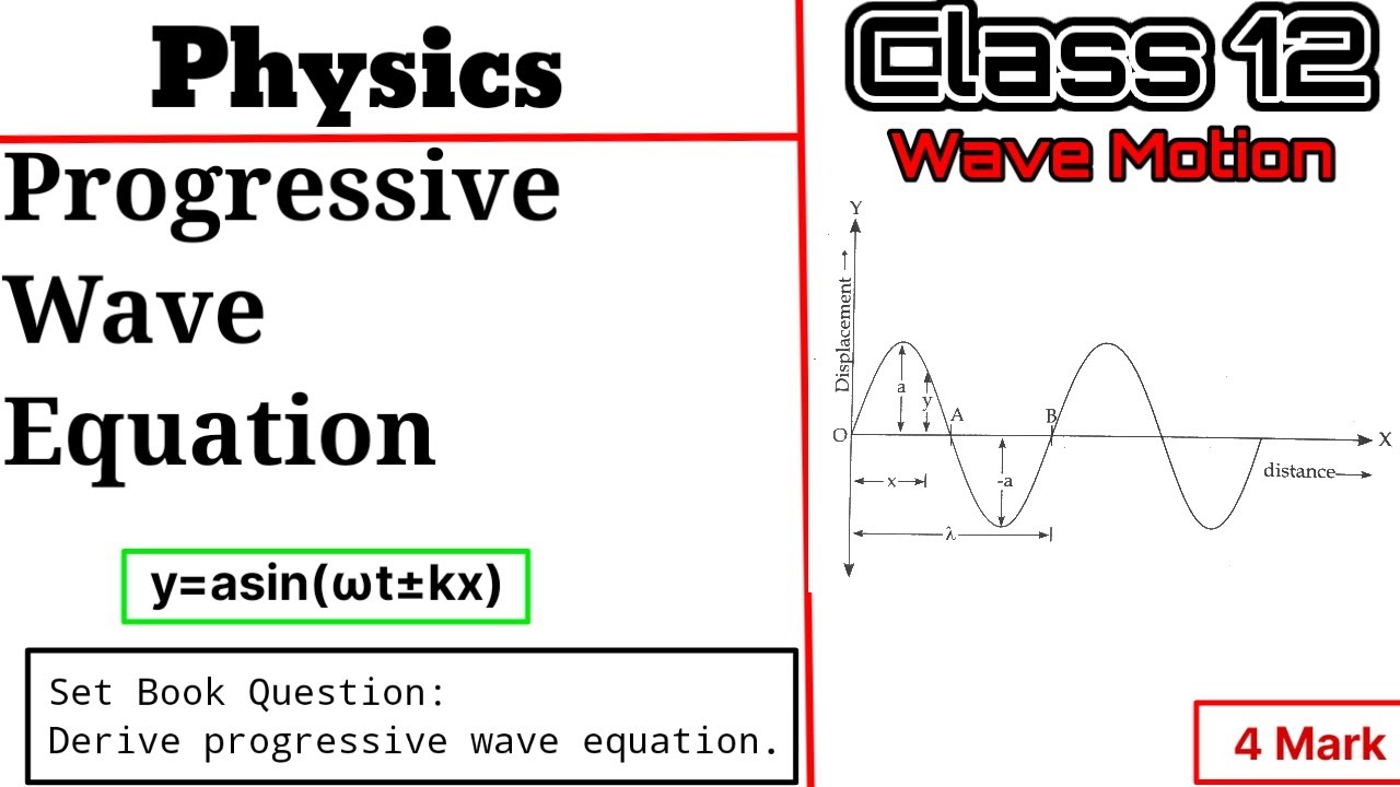 Progressive Wave Equation | Wave Motion | Physics | Class 12 | - YouTube