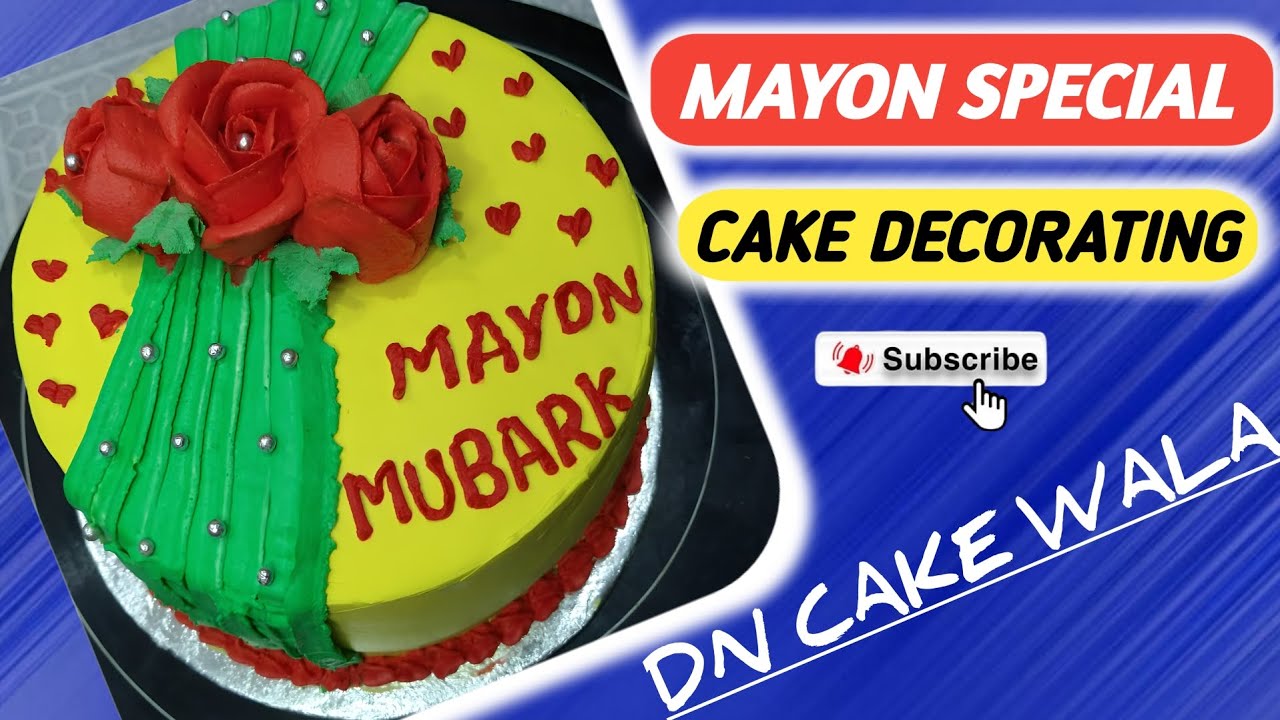 Mayon special cake designs making | mehndi special cake designs ...