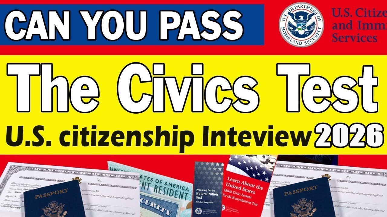 2025 Can YOU pass the CIVICS Test Portion for the U.S Citizenship ...