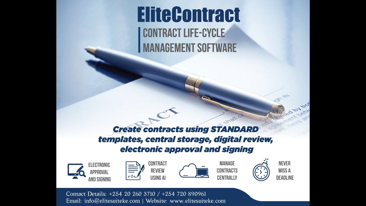 EliteContract - Contract Management Software - YouTube