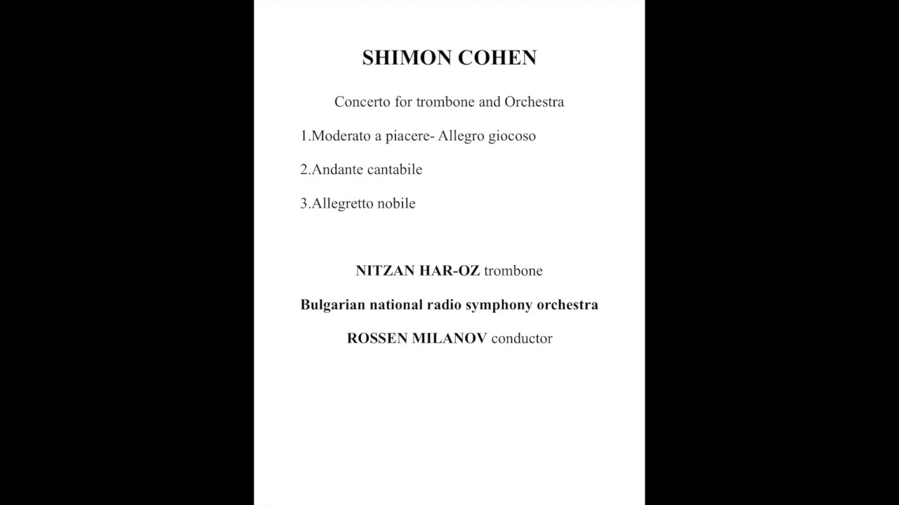 Shimon Cohen- Concerto for Trombone and Orchestra - YouTube Music