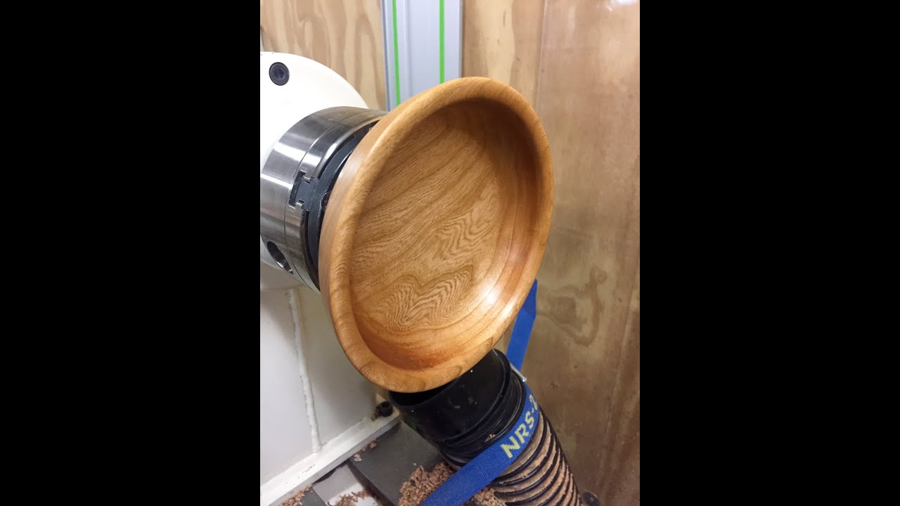 Woodturning-Turning a small cherry bowl on a oneway 2436 - YouTube