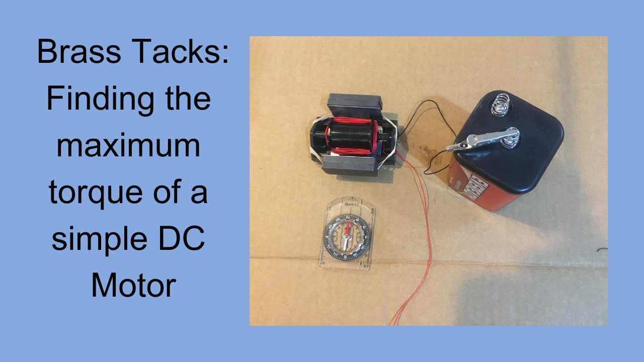 Finding the maximum torque of a simple DC motor - YouTube