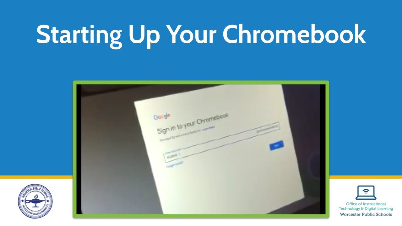 Starting Up Your Chromebook - YouTube