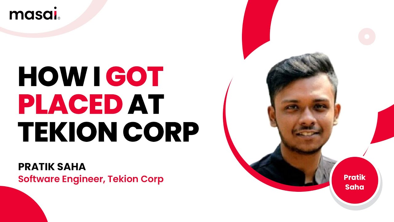 How I got placed at Tekion | Pratik Saha, Software Engineer - YouTube