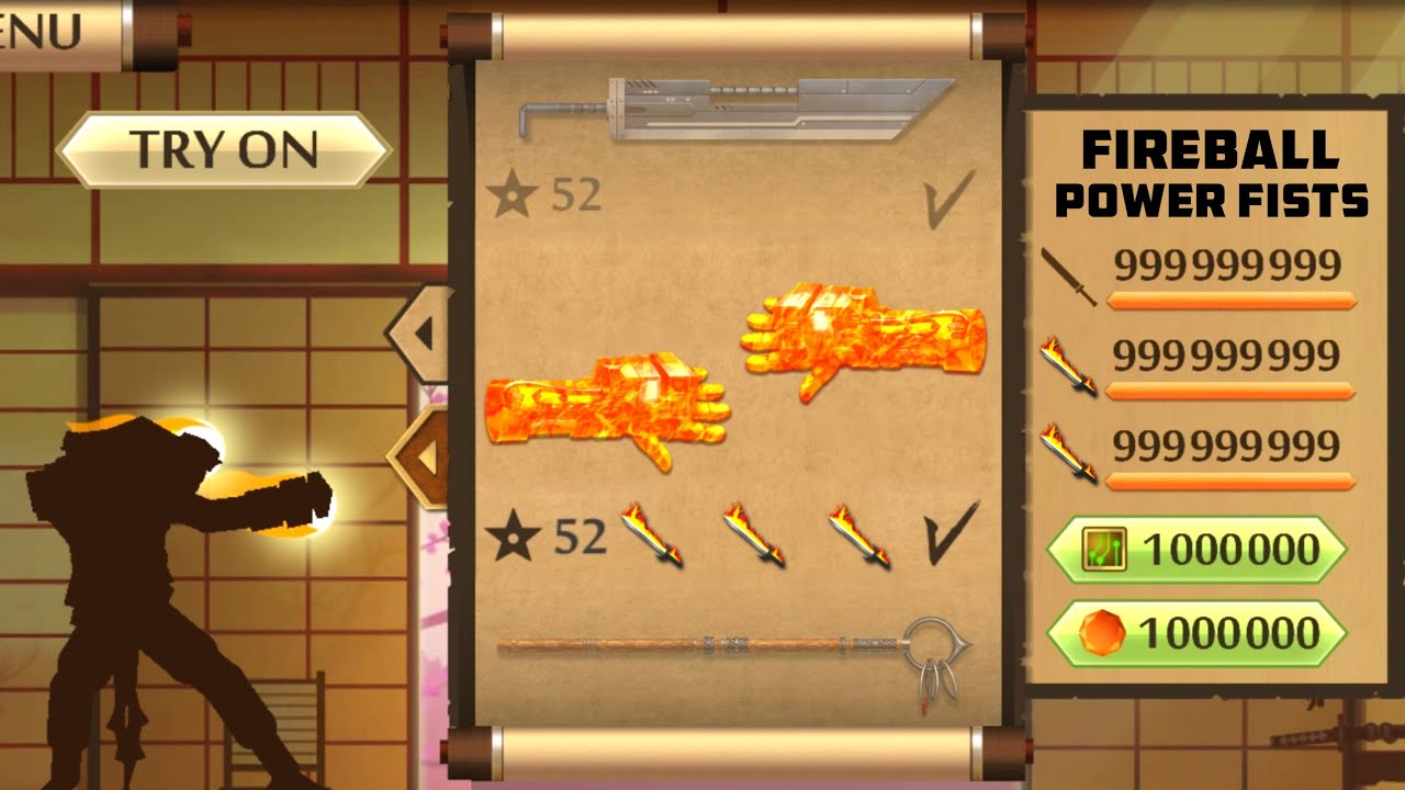 Shadow Fight 2 The Most Powerful Fireball Power Fists | Master Gamer ...