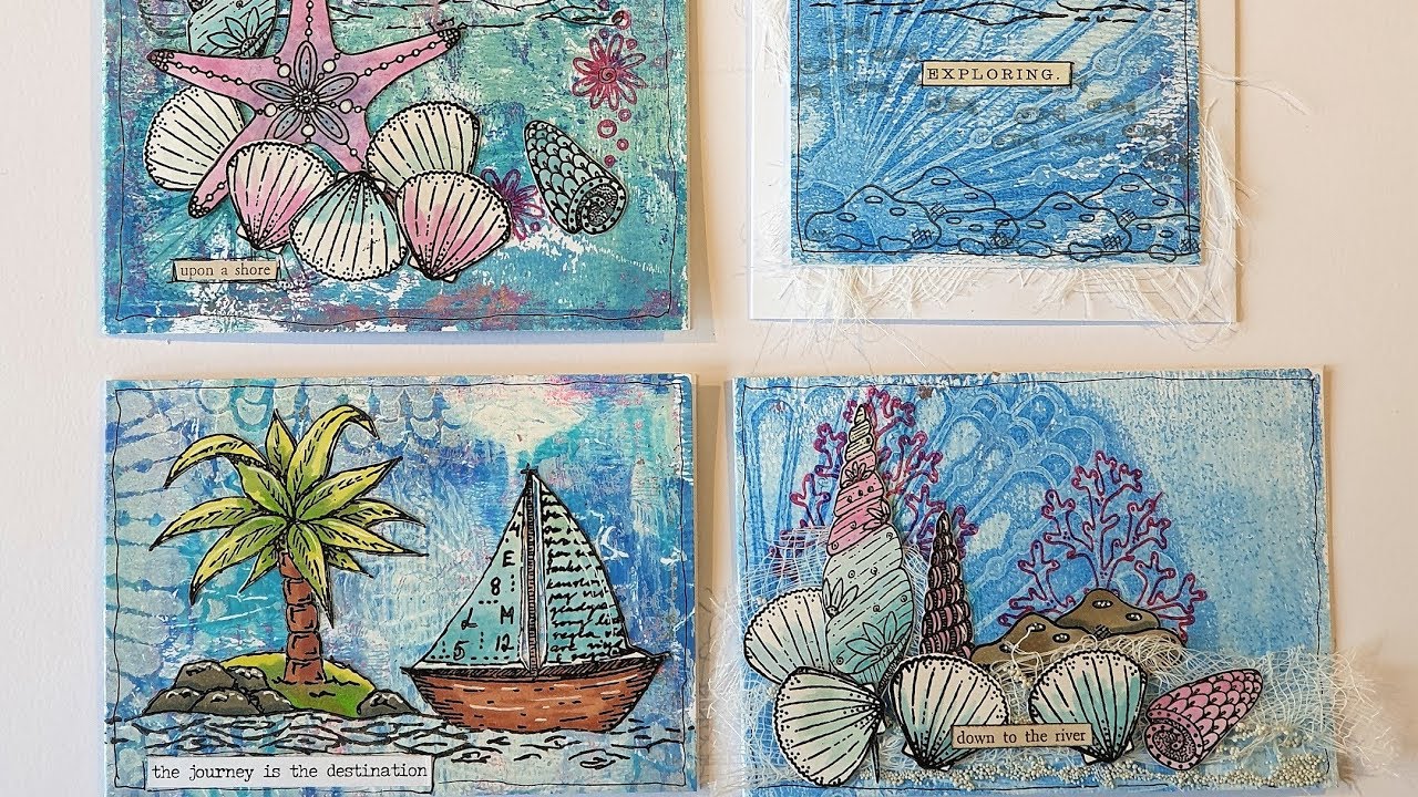 Sea themed cards with Creative Muse Designs, Part 2 Finished cards ...
