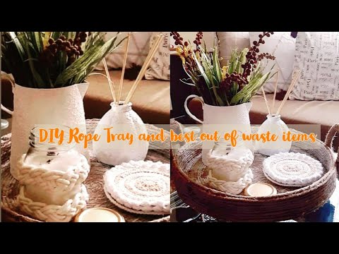 DIY Best out of waste decor items | A Rope Tray | @shradhasdiy - YouTube