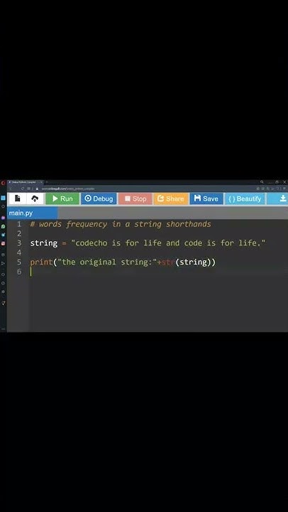 Python – Words Frequency in String Shorthands - YouTube