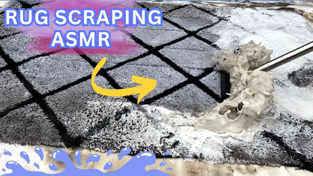 Satisfying pull back scraping of plain & colourful rugs | asmr ...