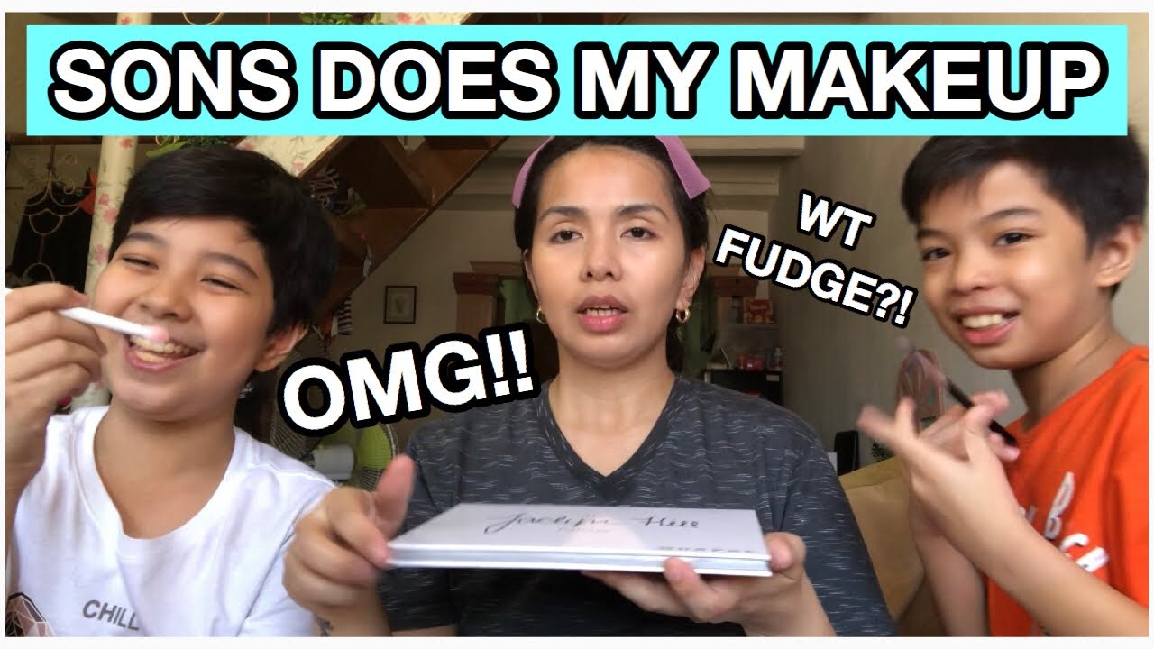 SONS DOES MY MAKEUP!! (Philippines) - YouTube