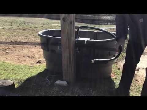 Filling water trough; Hose quick-connect fittings - YouTube