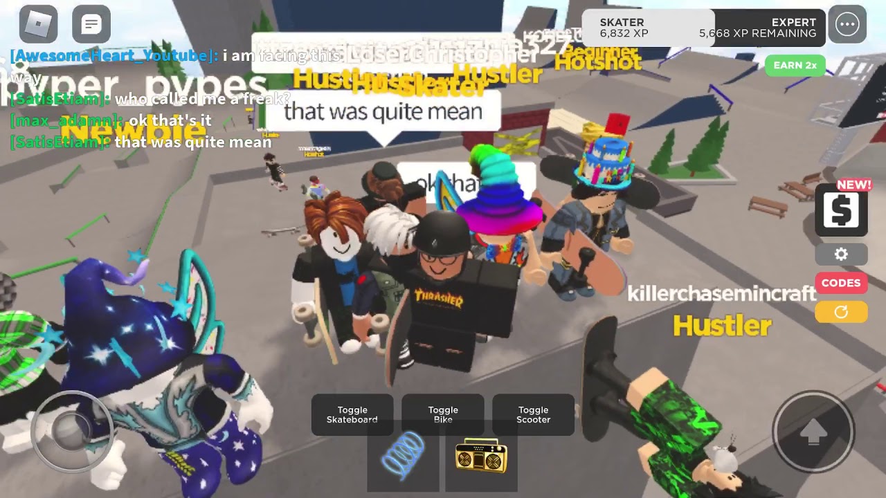 I found this group of people trying to do a glitch (RBX Skating Part 6 ...