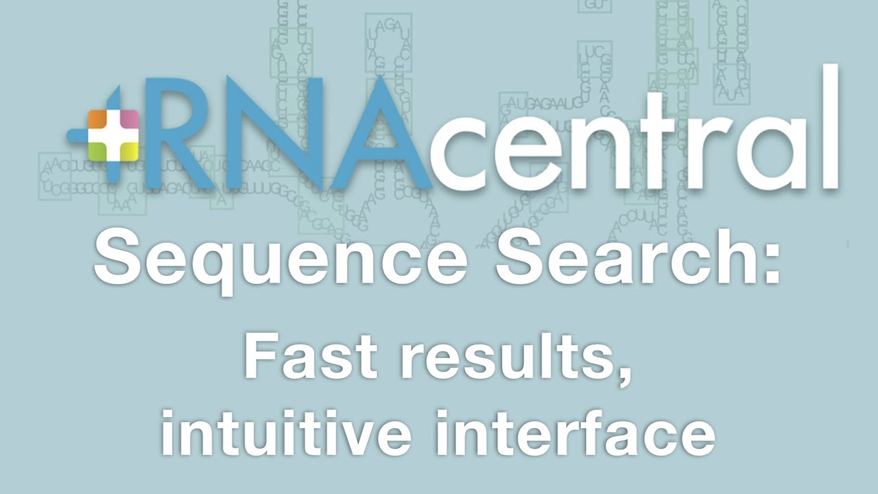 RNAcentral sequence search - YouTube