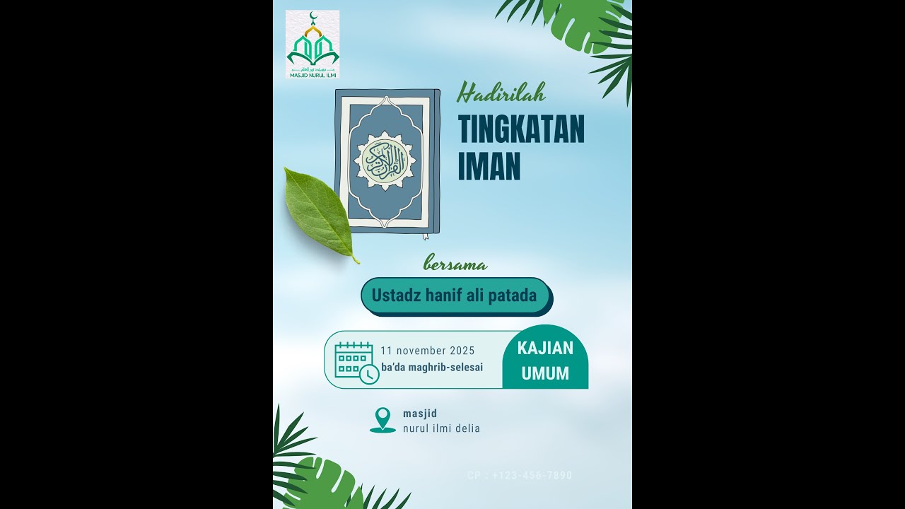 Kajian Ustadz Abu Hanif Ali Patada Tingkatan Iman - YouTube