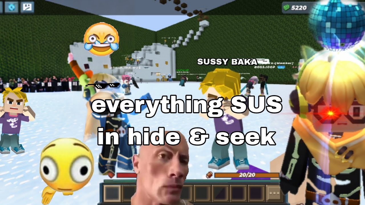 SUS in bmgo hide & seek and memes (blockman go) Swayz BG. - YouTube