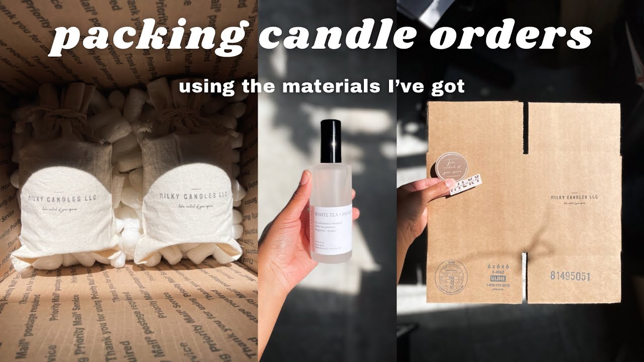 Small Candle Business Packing | Pack Orders With Me - YouTube