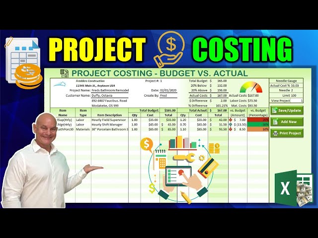 Project Costing Excel Template Project Budget Template Excel XLS