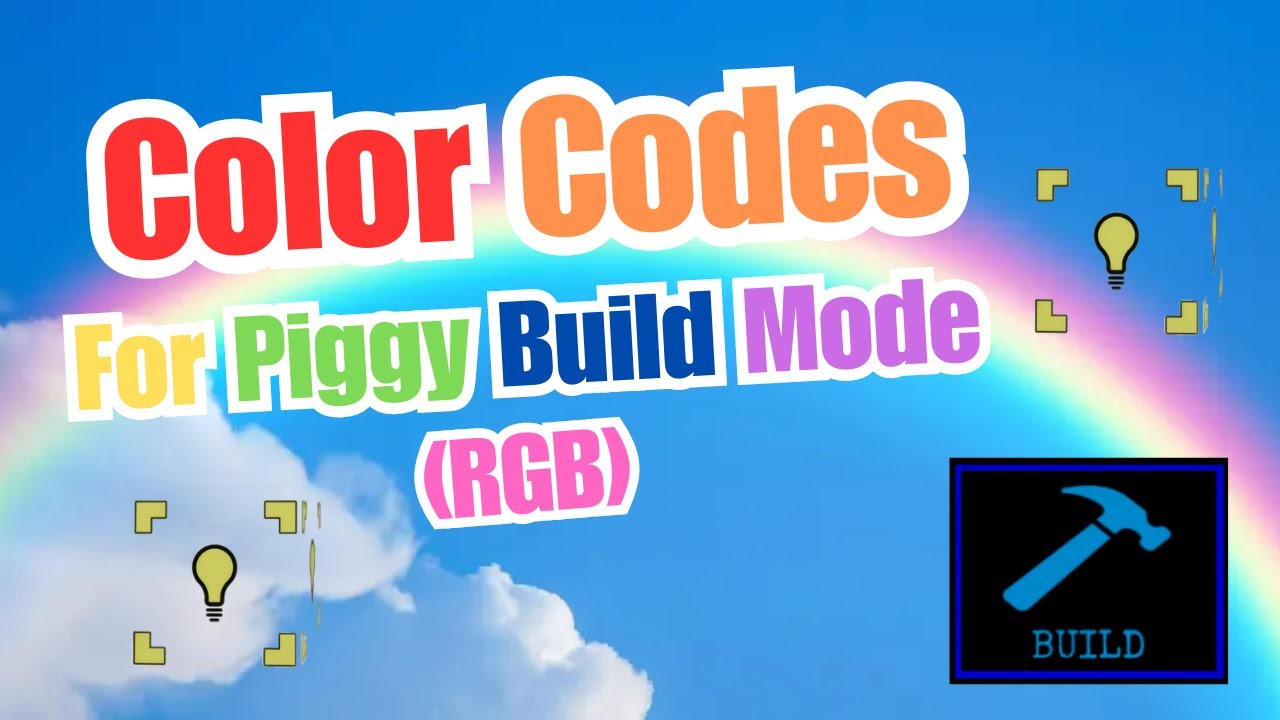 Color Codes For Piggy Build Mode (RGB) | Aidnax - YouTube
