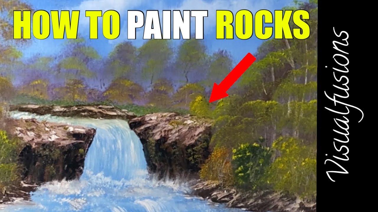 How YOU Can Create Realistic Rocks & Cliffs Oil Painting Asmr - YouTube