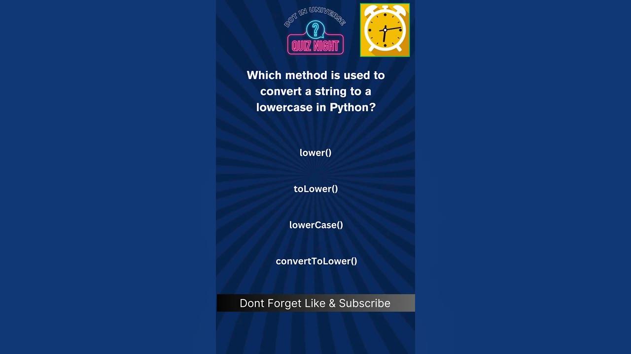Which Method Is Used To Convert A String To Lowercase In Python which-method-is-used-to-convert-a-string-to-lowercase-in-python