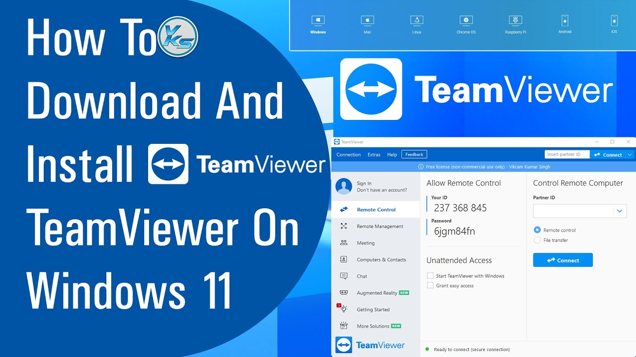 How To Download And Install TeamViewer On Windows 11 (2020) (Hindi ...