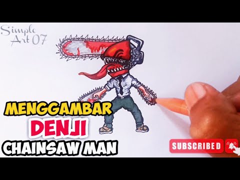 menggambar denji chainsaw man chibi,cara menggambar anime untuk pemula ...