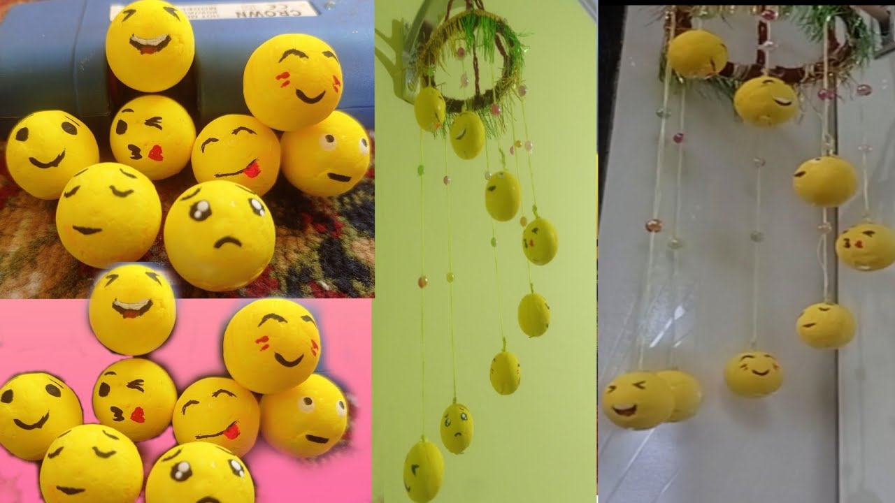 Homemade Emojis for hanging #hanging #hangingdecor - YouTube
