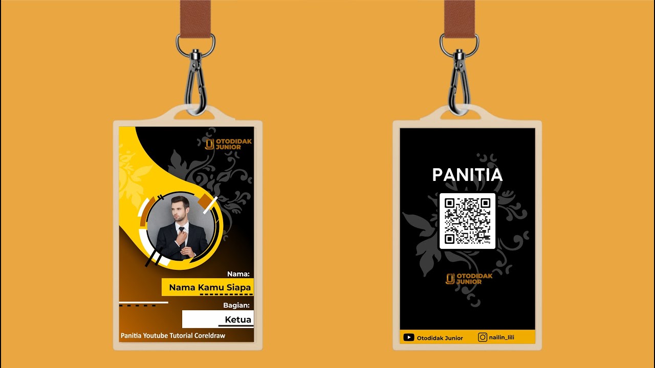 Cara membuat id card di corel - YouTube