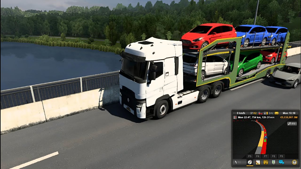 Taking luxury car from london 😱 || euro truck simulator 2 || ets2 - YouTube