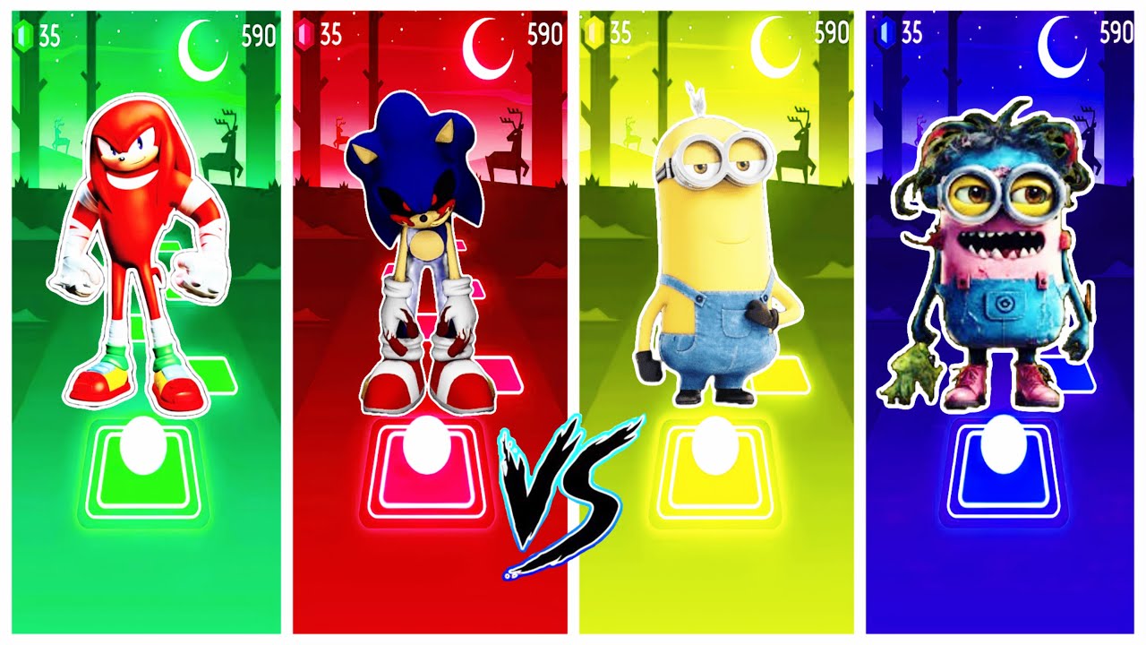Knuckles the Echidna vs Sonic Exe vs Mega Minions vs Minions Exe ...