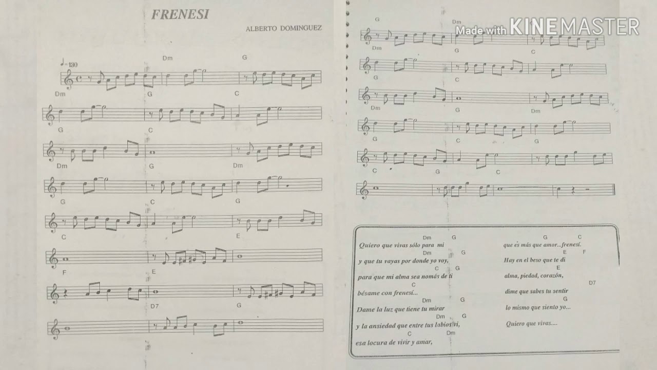 Partitura de FRENESI - YouTube