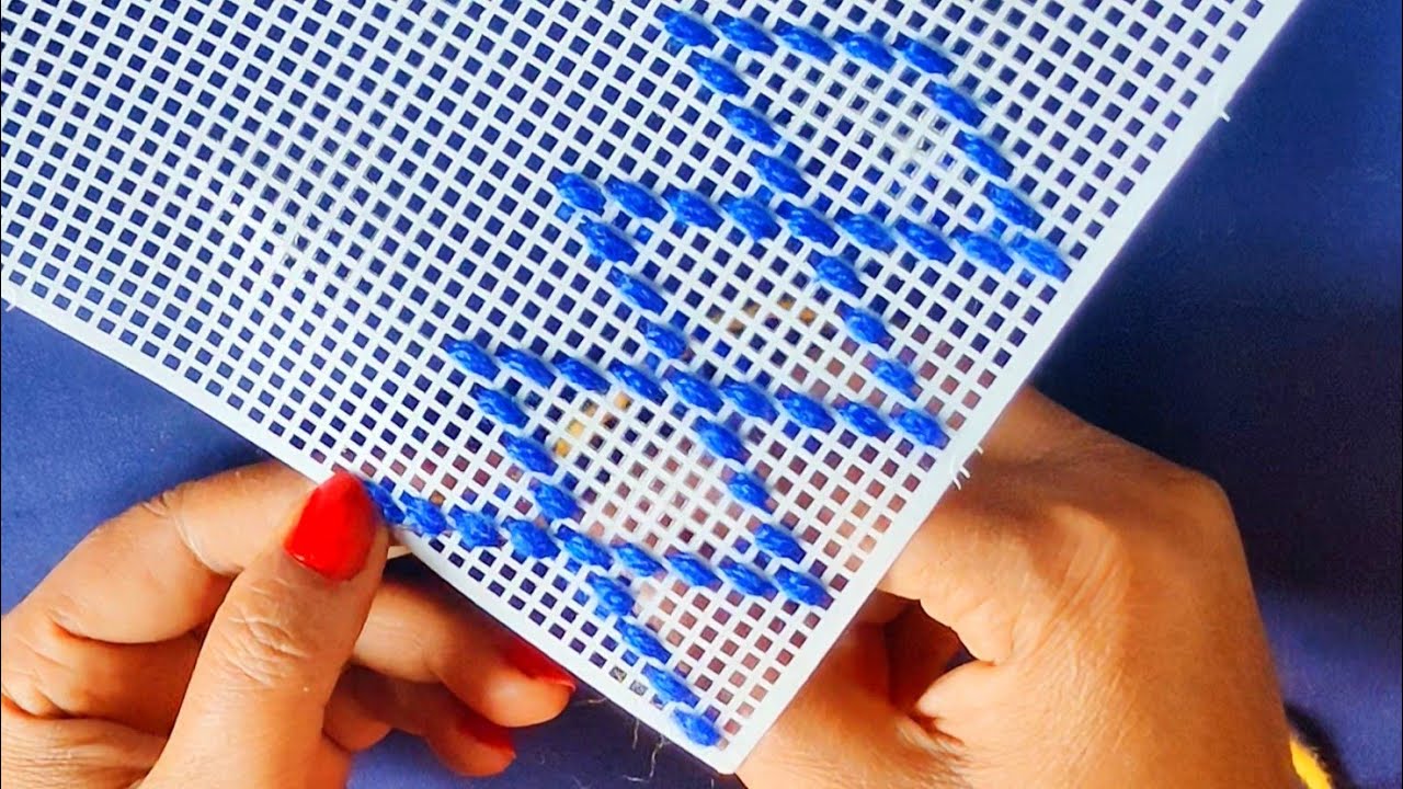 new and simple method plastic canvas design ️👍👍👌👌 - YouTube