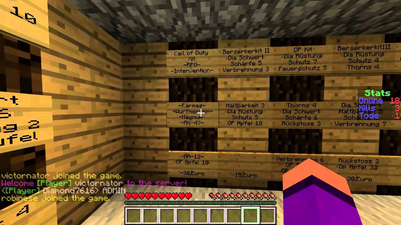 CREEPERCRAFT PVP-SERVER 1.7.2 - Events & more - YouTube