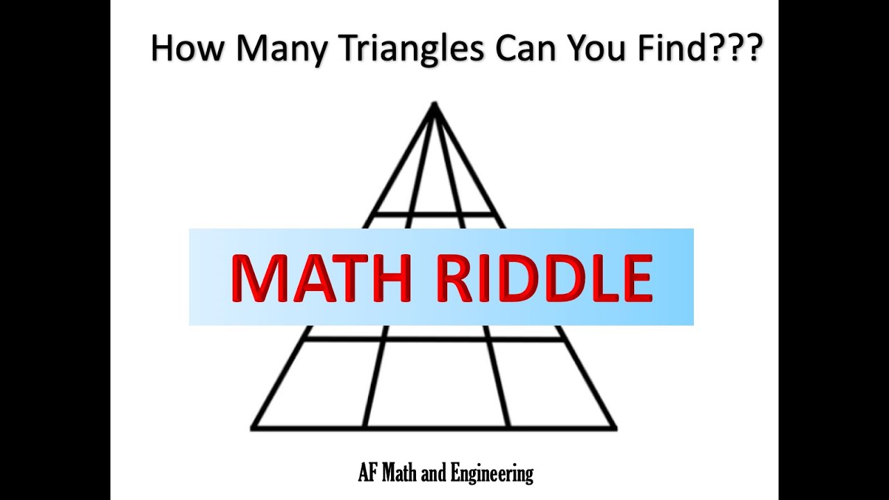 How Many Triangles Can You Find?? Geometry Riddle Winter Edition - YouTube