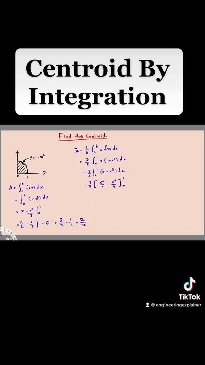 Centroid by Integration - Integral Calculus - YouTube