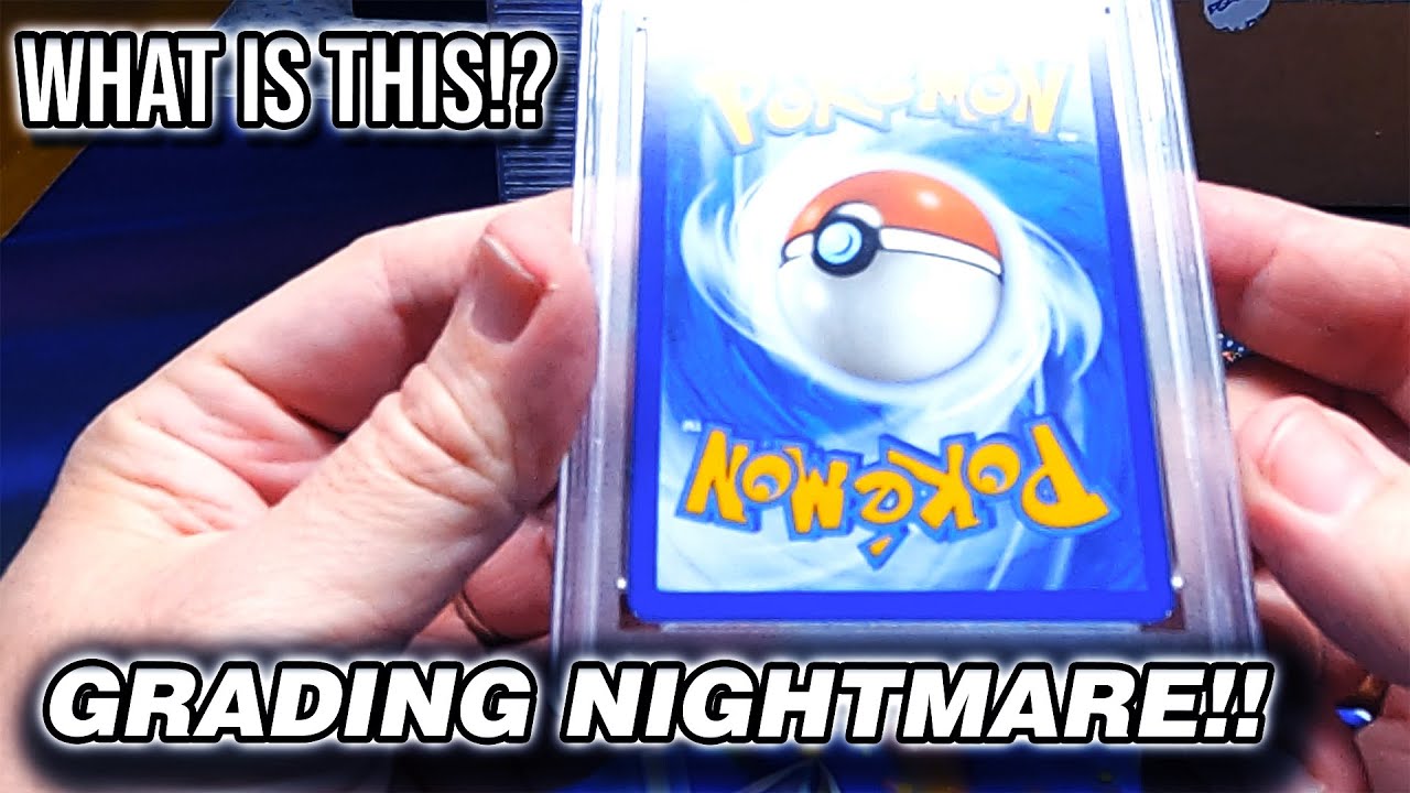 PSA 50 slab card reveal. Nightmare comes true! Damage to my cards, not ...