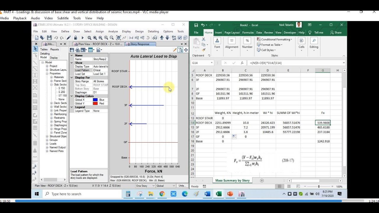 PART 4 Loadings & discussions, base shear and vertical distribution of ...