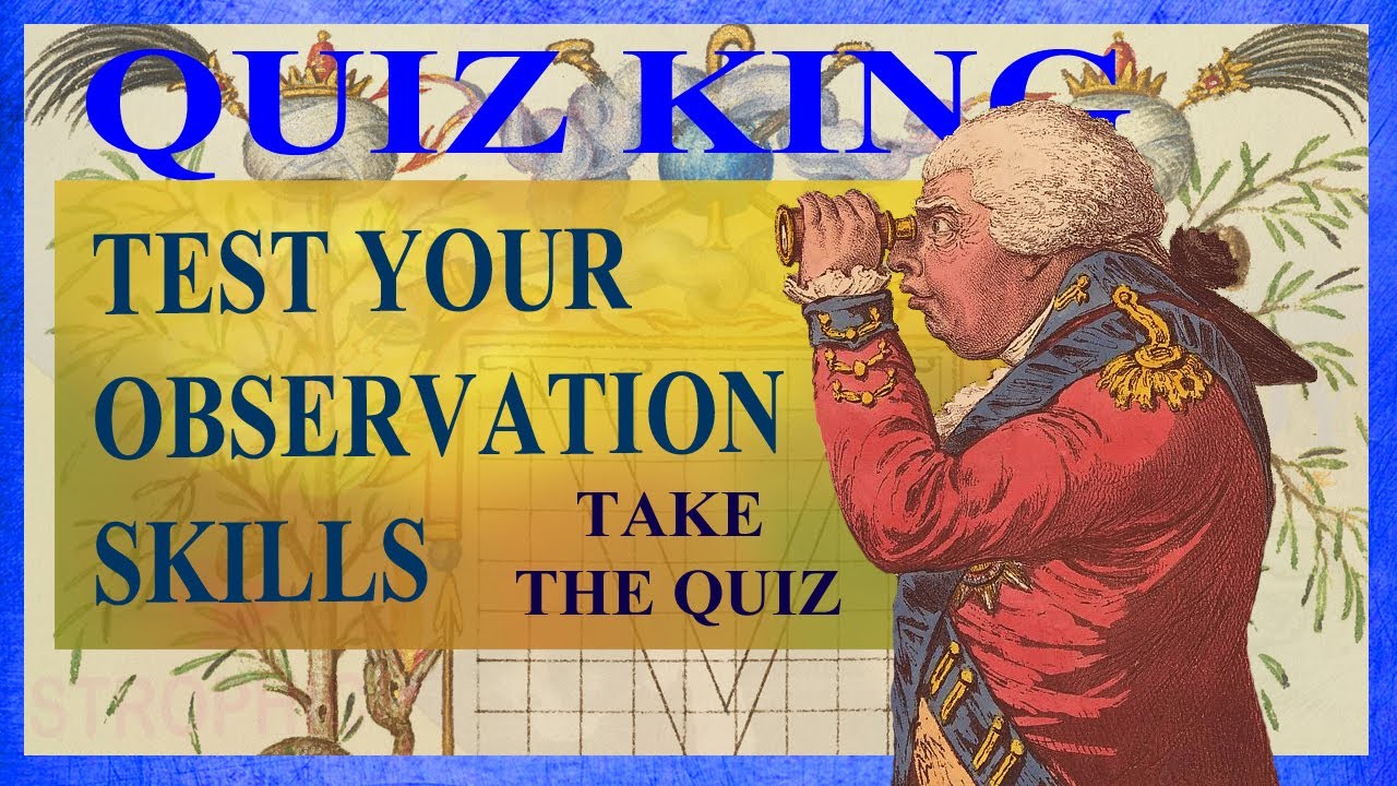 OBSERVATION SKILLS QUIZ III - YouTube
