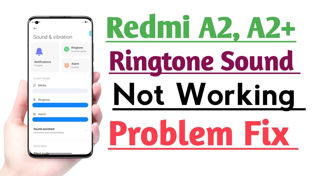 Redmi A2, A2+ , Ringtone Sound Not working Problem Solution Hidden ...